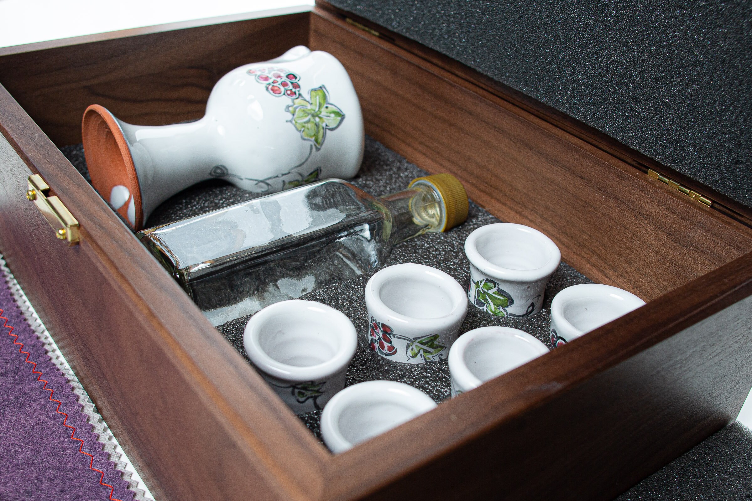 Portable Ceramic Communion Set Grapes and Wheat Small Group Set - Etsy