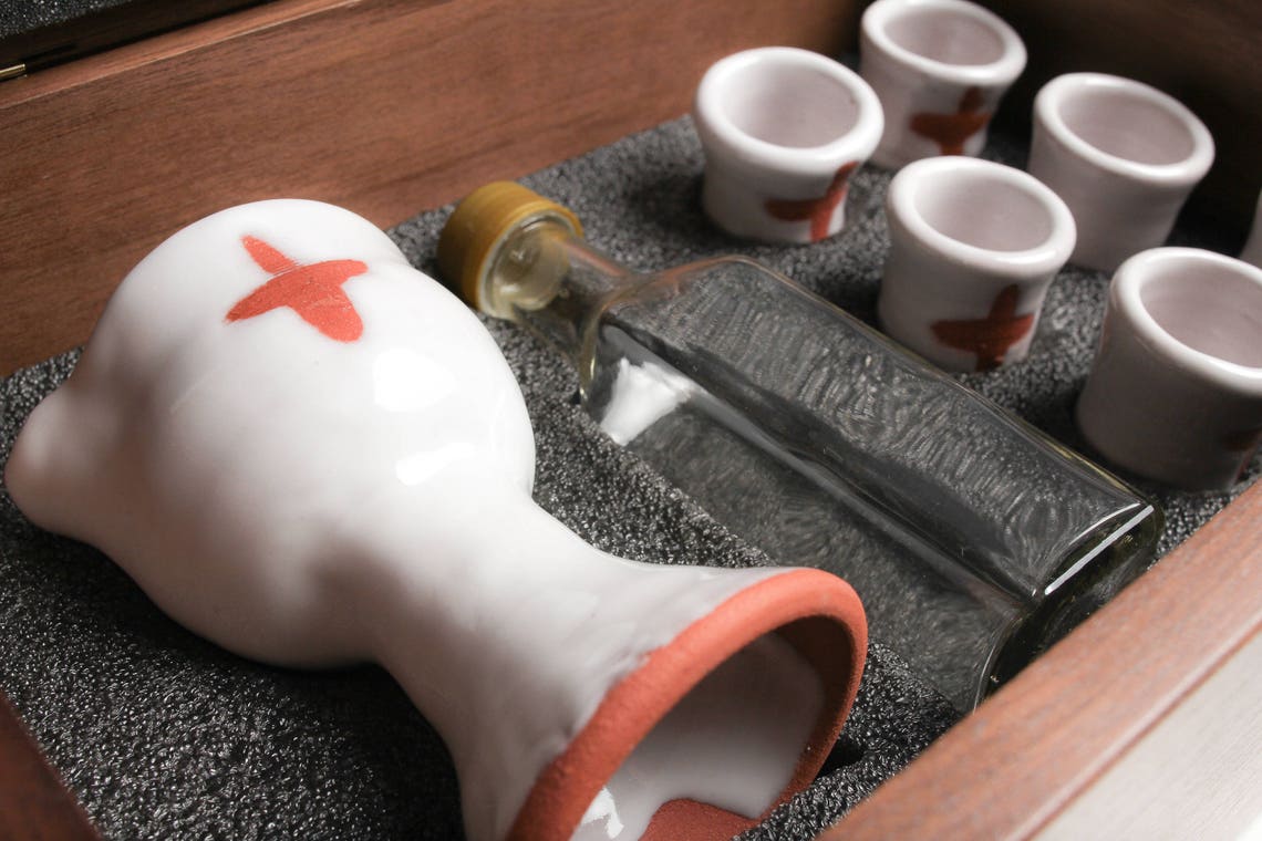 Portable Ceramic Communion Set Natural Clay Cross Small - Etsy