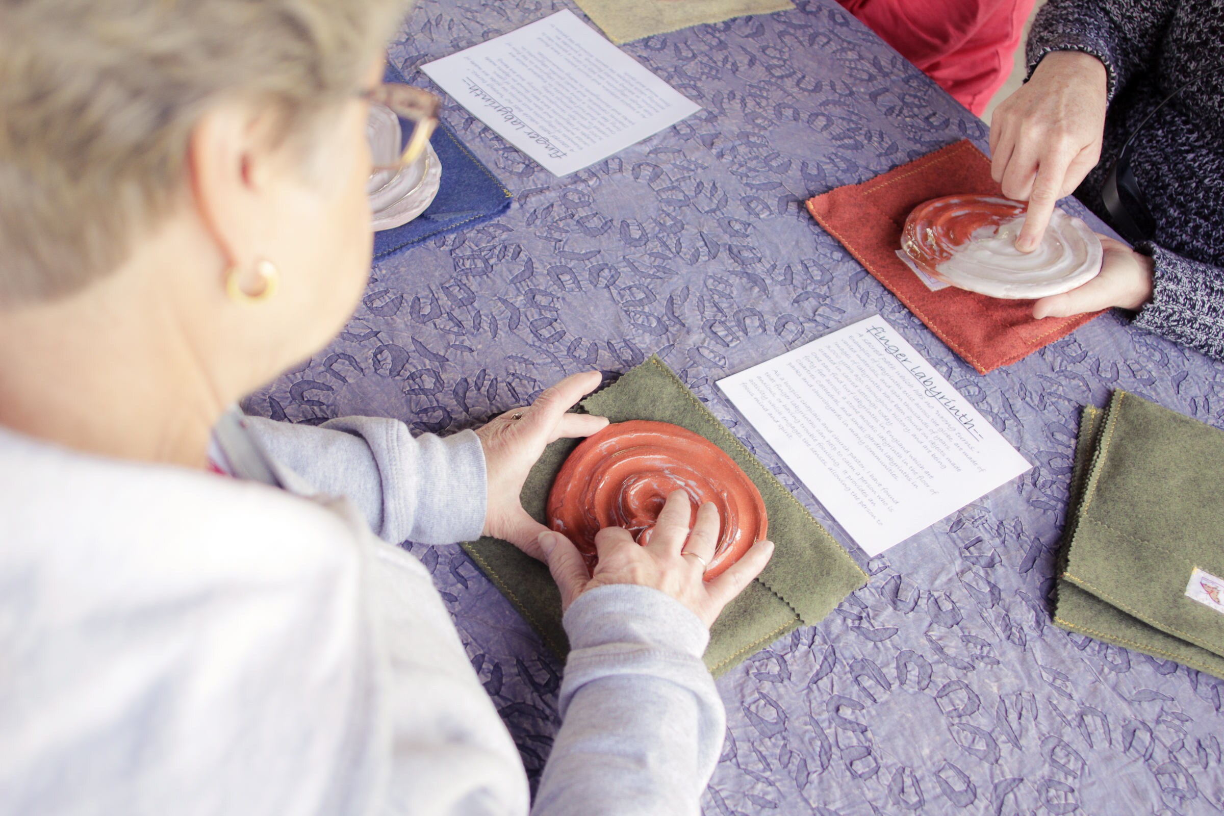 Ceramic Finger Labyrinth - Blue Waters - Etsy