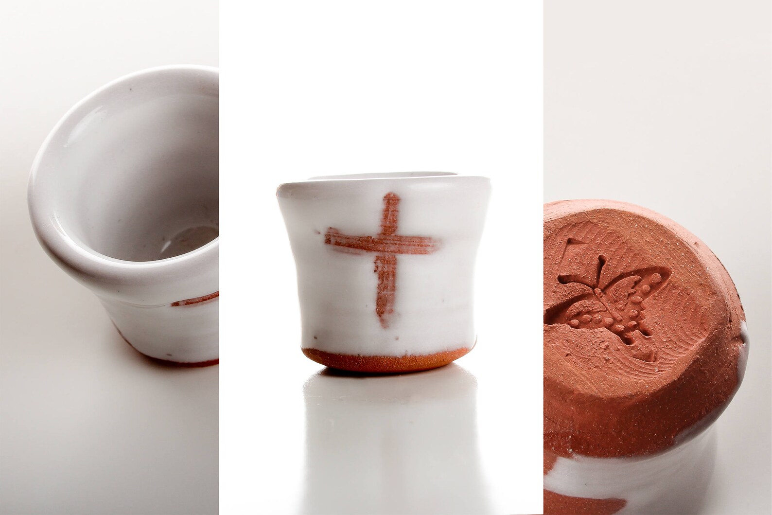 Portable Ceramic Communion Set - Natural Clay Cross Small Group Set - Etsy