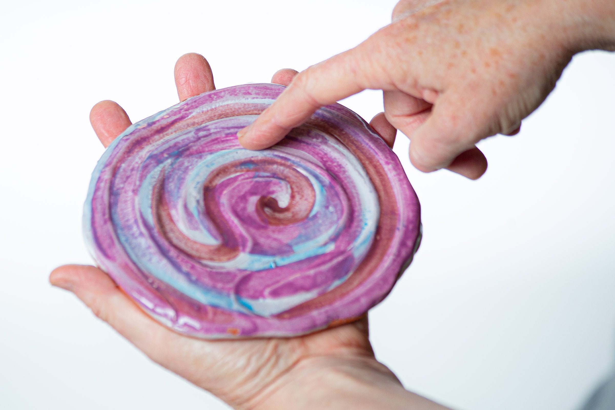 Ceramic Finger Labyrinth - Playful Purple - Etsy