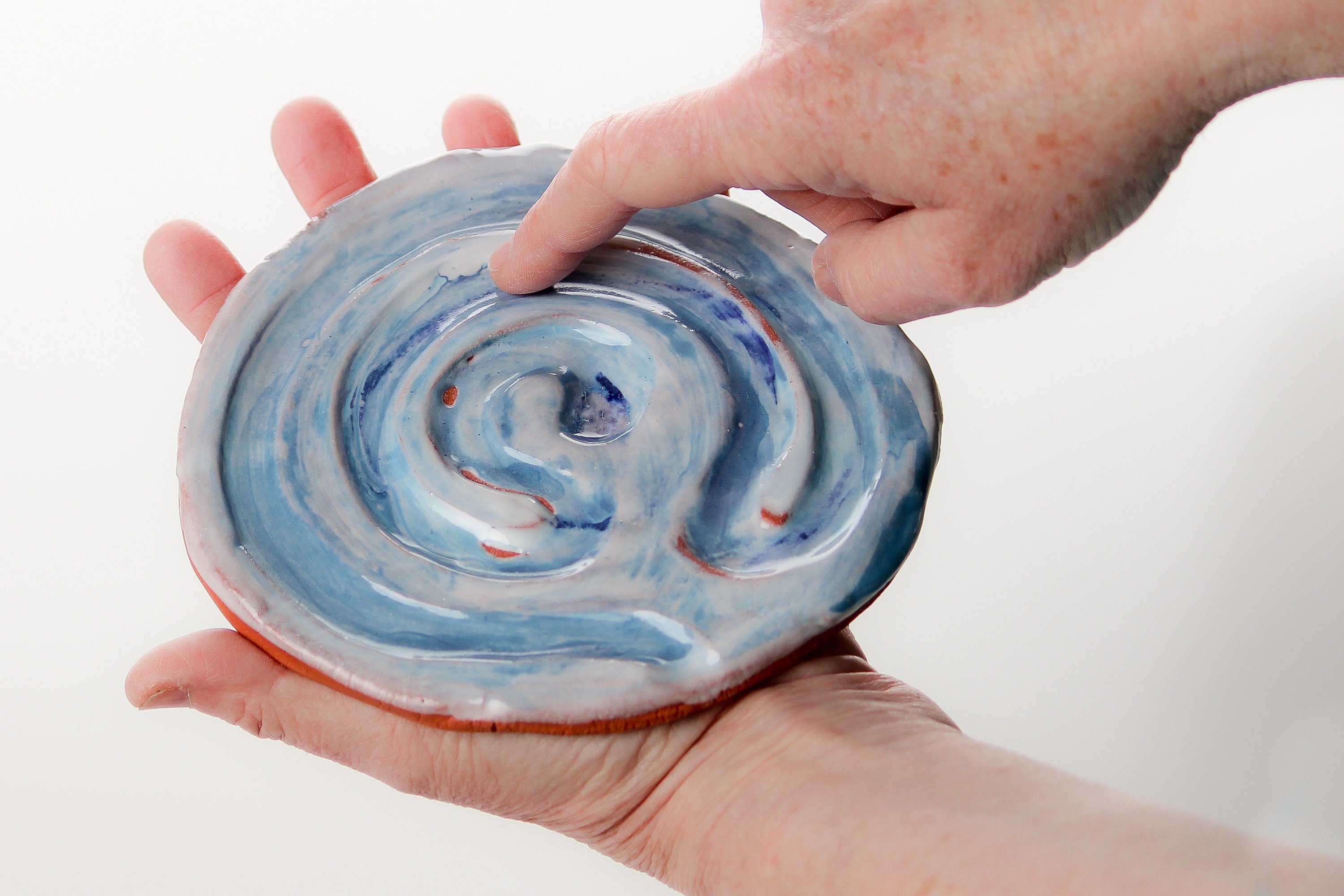 Ceramic Finger Labyrinth - Blue Waters - Etsy