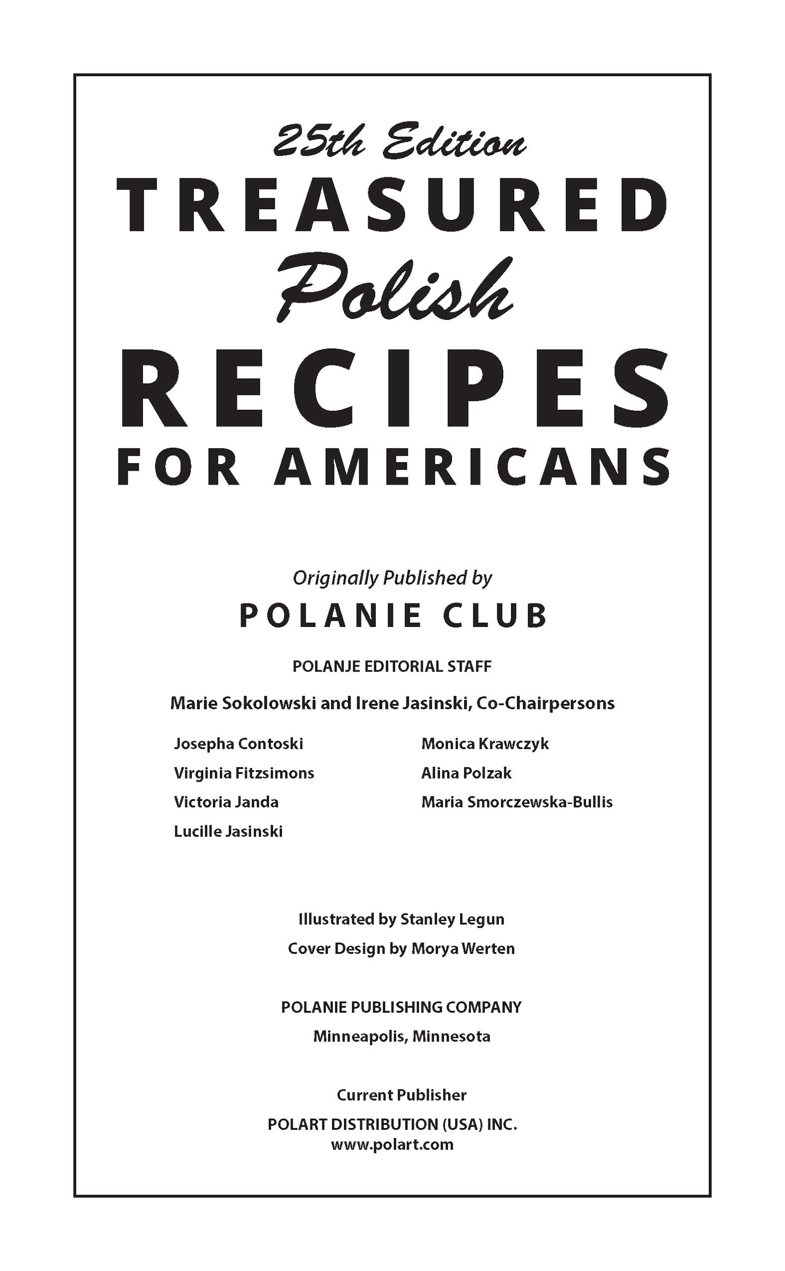 Treasured Polish Recipes for Americans | 25th Updated Latest Edition ...