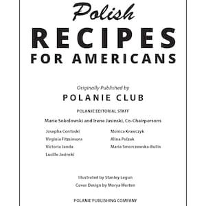 Treasured Polish Recipes for Americans | 25th Updated Latest Edition ...