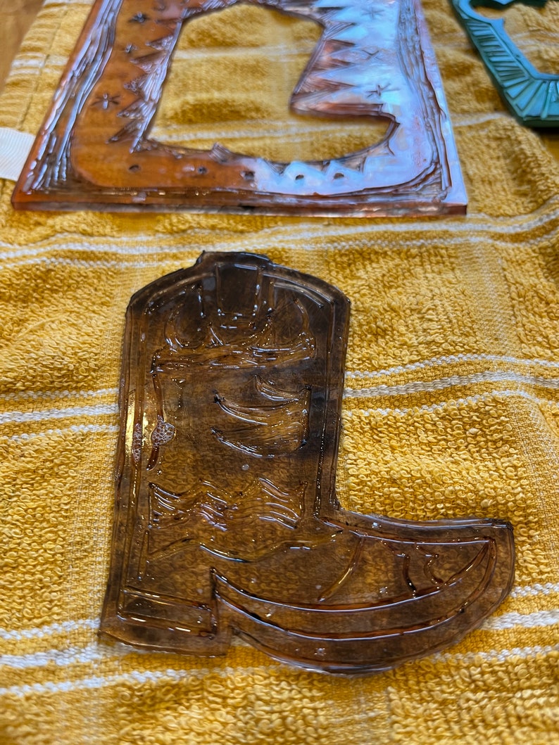 Honky Tonk Cowboy Boot Handmade Lino Cut Print A5 on Card - Etsy