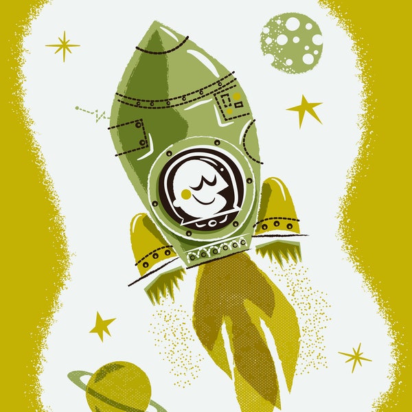Retro Space Art - Etsy