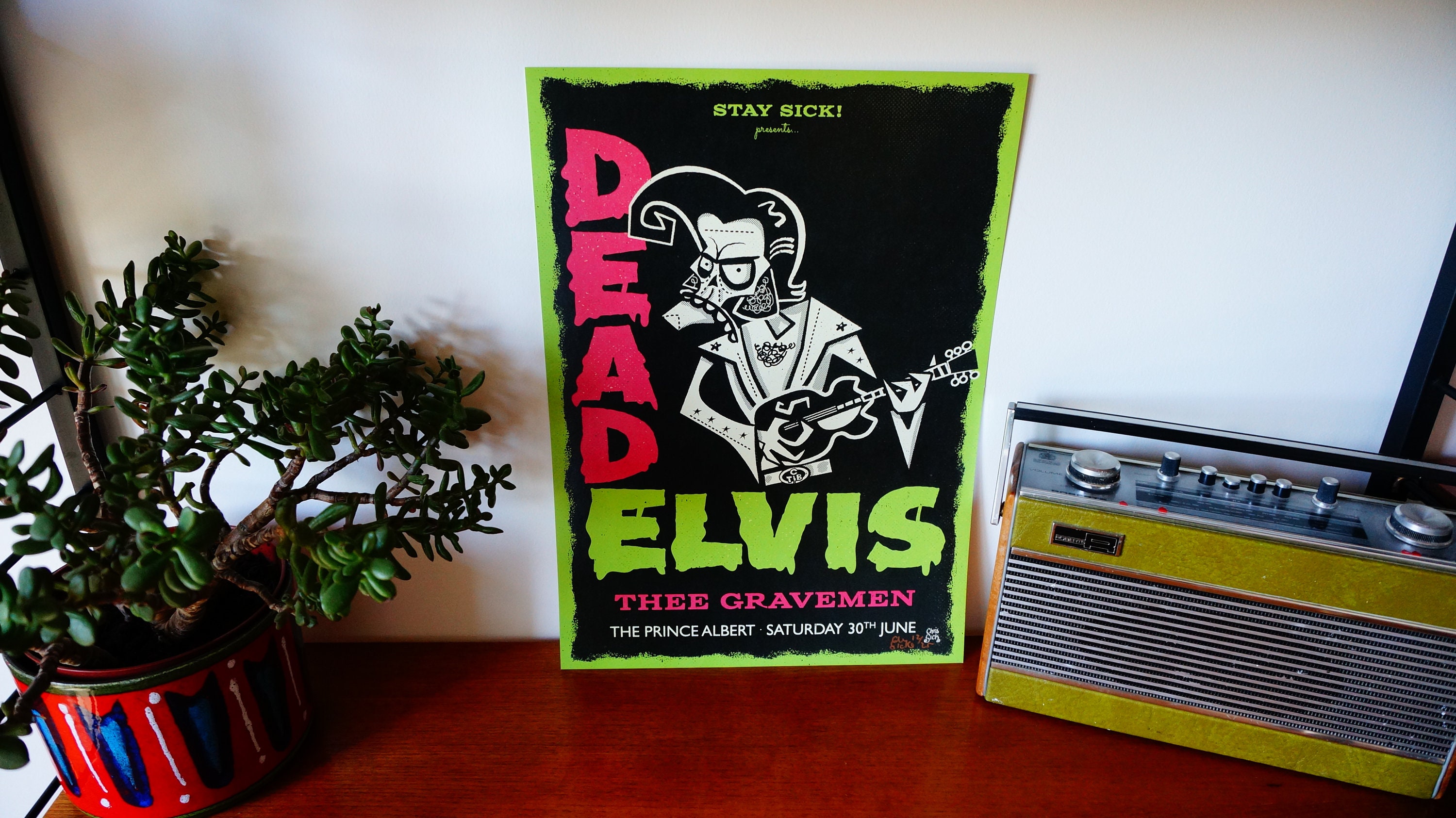 Dead Elvis A3 Limited Edition Horror Art Print by Chris Sick - Etsy UK