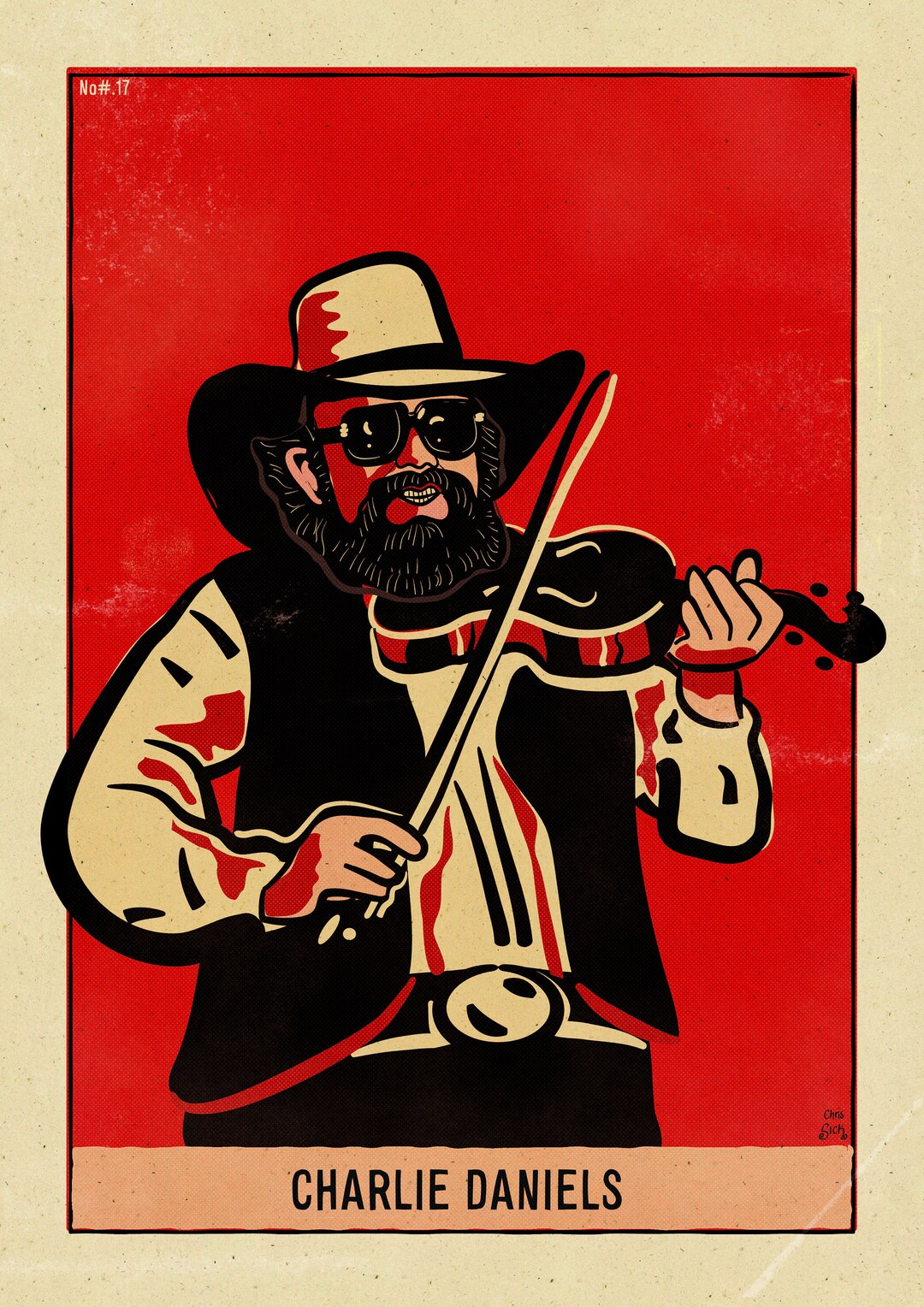 Charlie Daniels Country & Western Trading Card Americana Artprint - Etsy