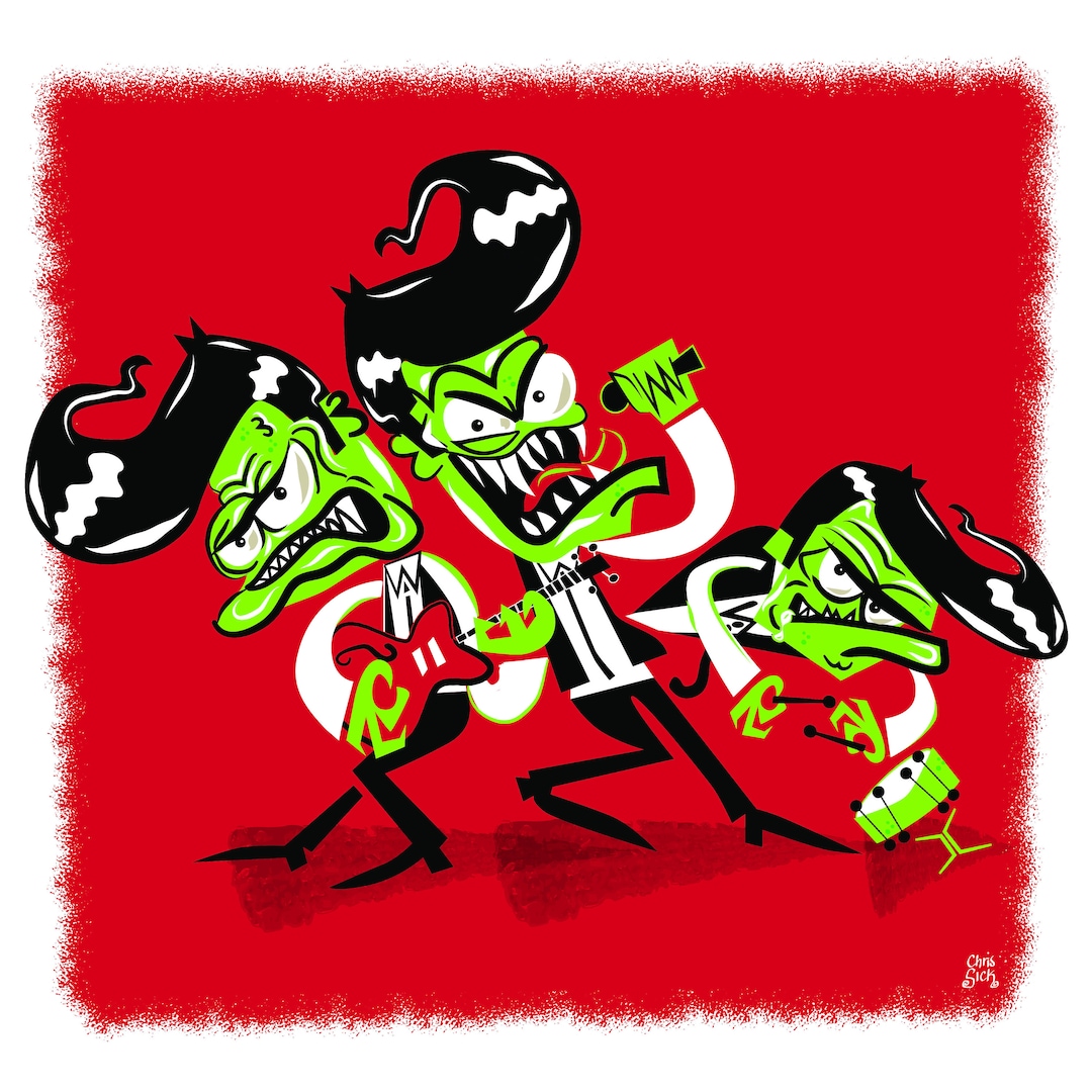 Garage Punk Fink Band Print by Chris Sick - Etsy