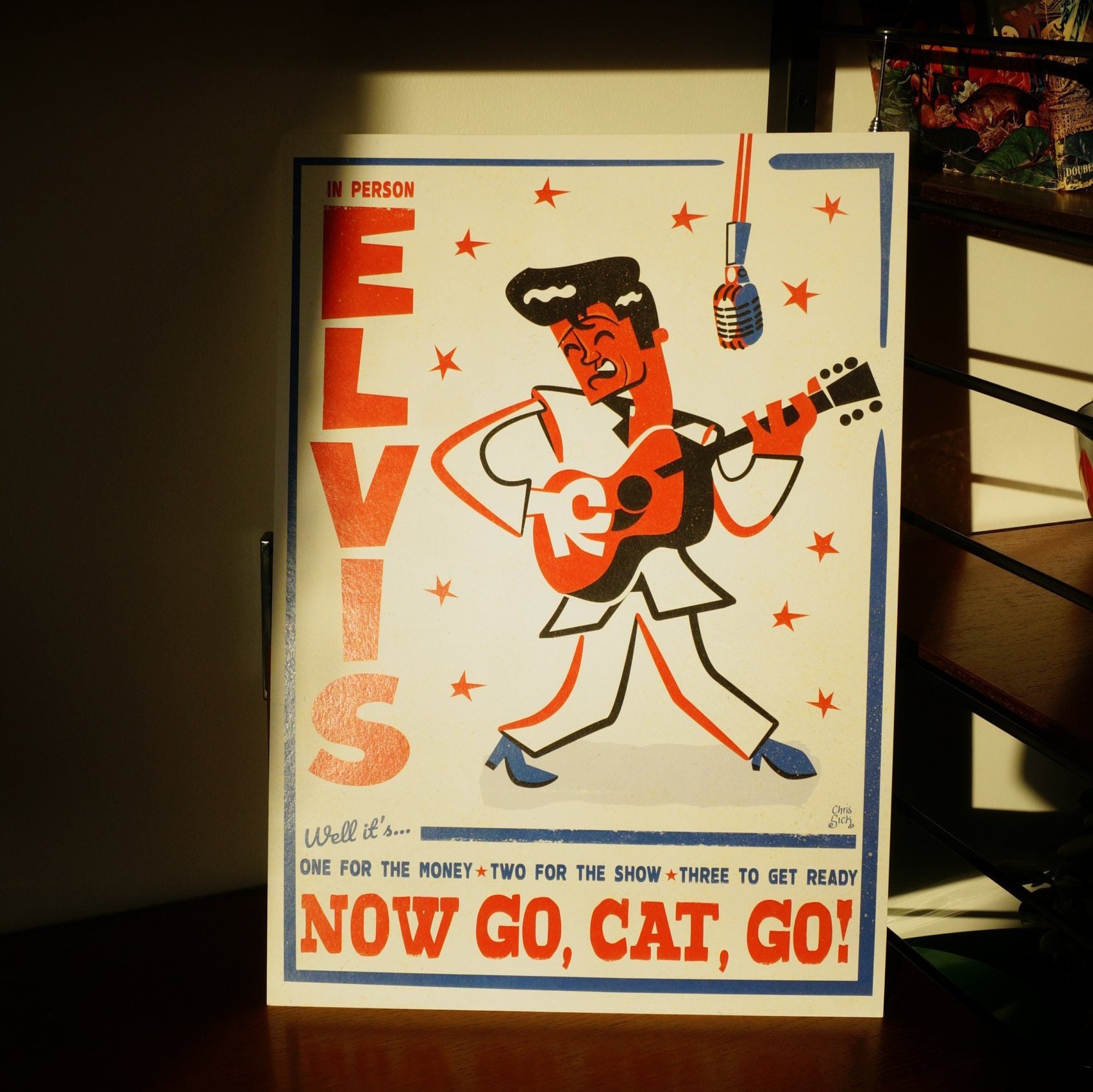 ELVIS PRESLEY A3 Limited Edition Art Print by Chris Sick - Etsy