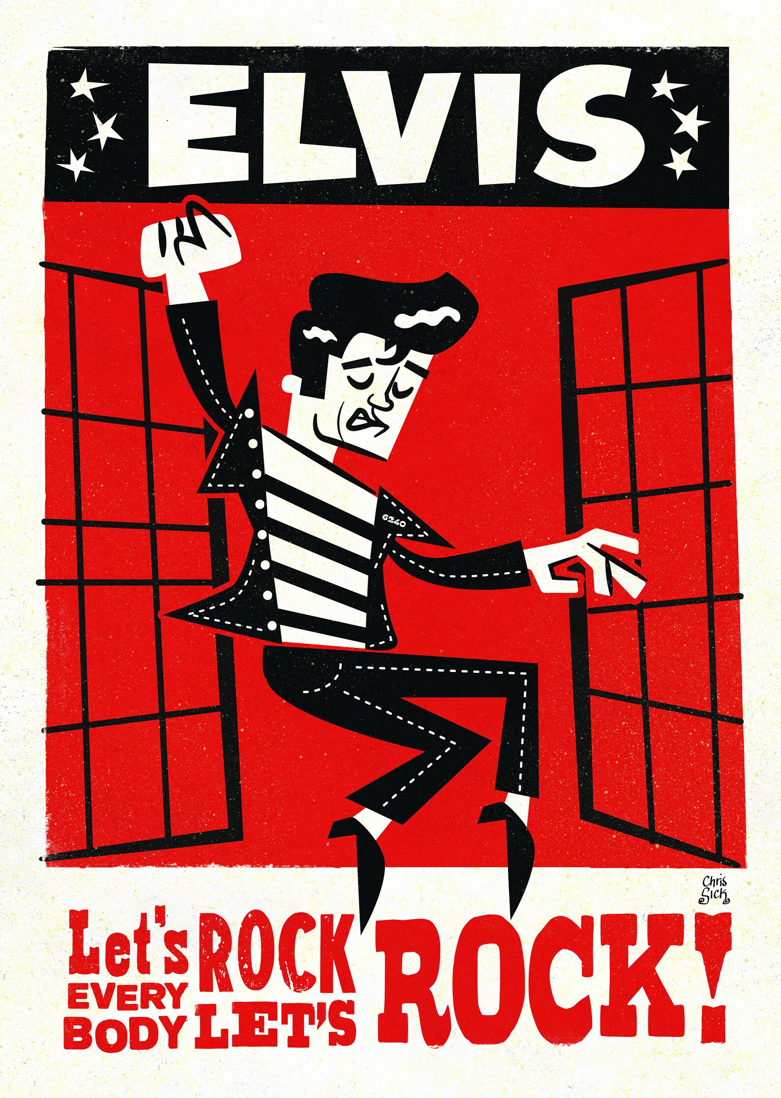 ELVIS PRESLEY A3 Limited Edition Art Print by Chris Sick - Etsy