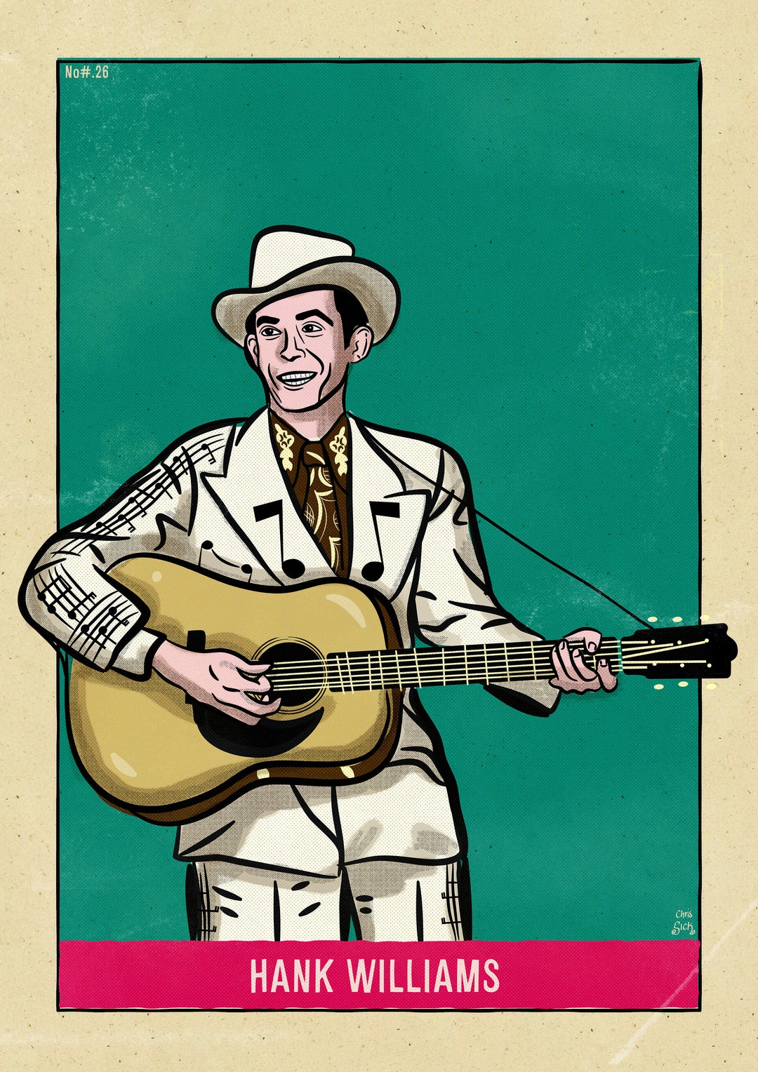 Hank Williams Country & Western Trading Card Americana Artprint - Etsy