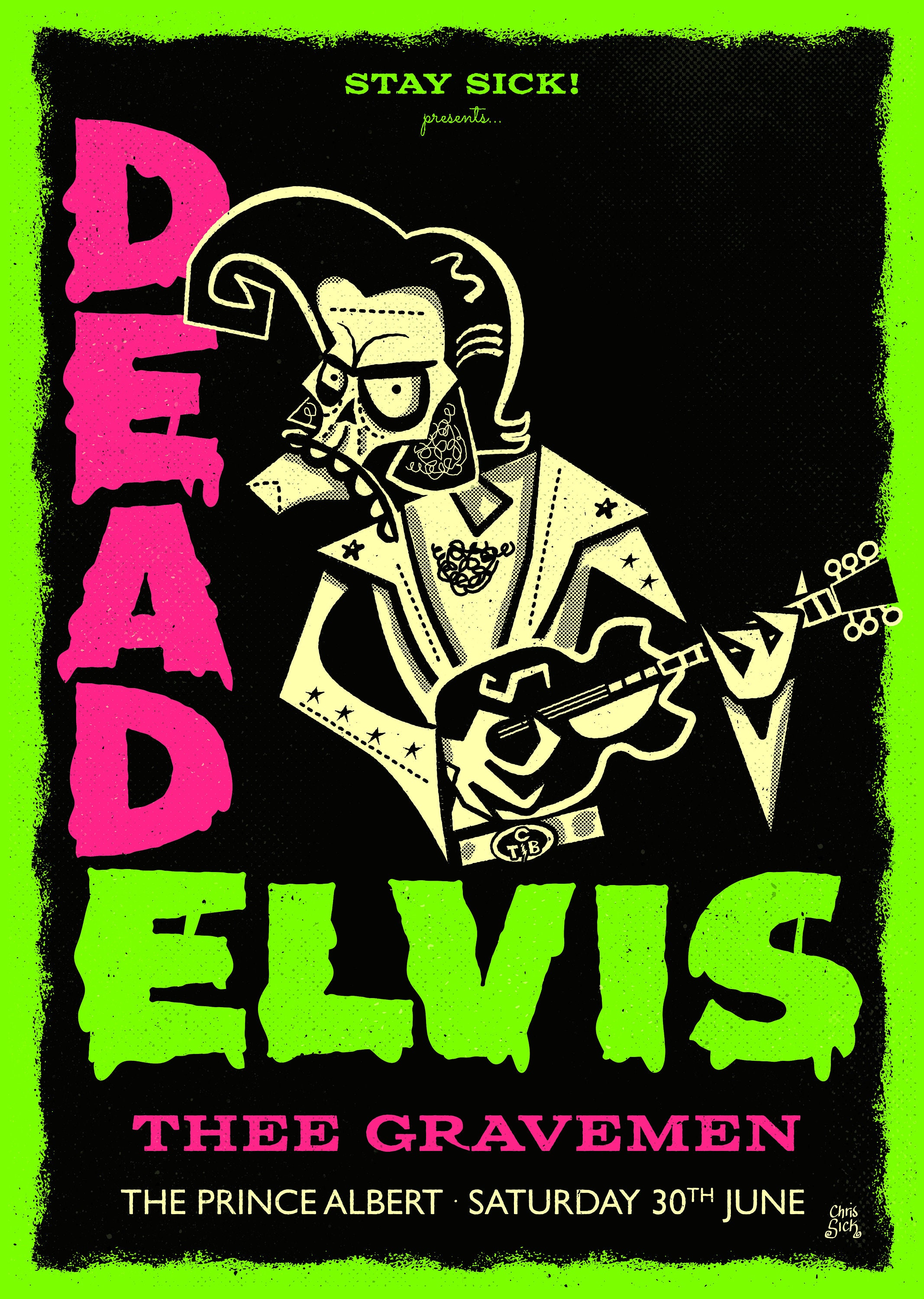 Dead Elvis A3 Limited Edition Horror Art Print by Chris Sick - Etsy