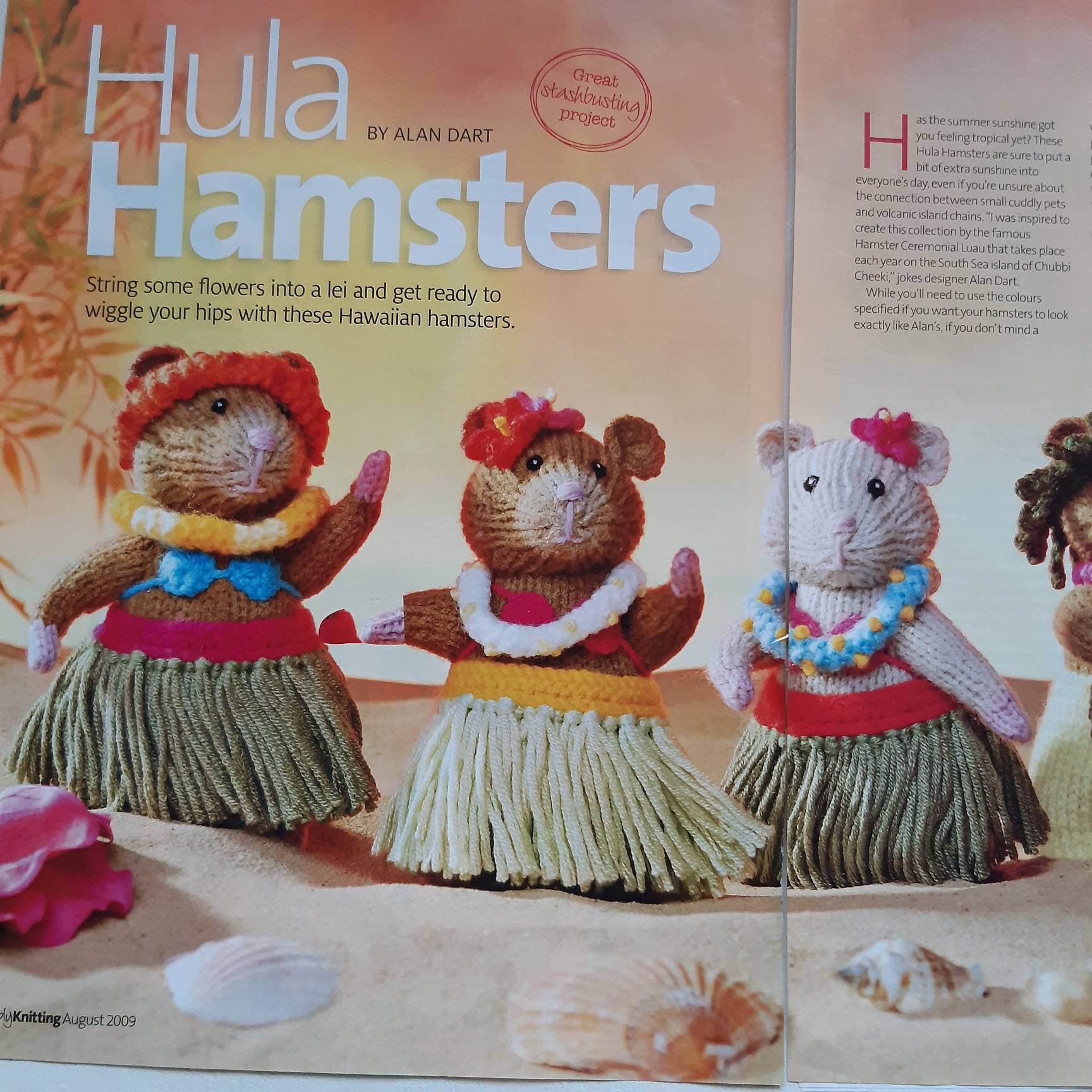 Alan Dart Knitting Pattern Hula Hamsters Mice Knit Pattern - Etsy