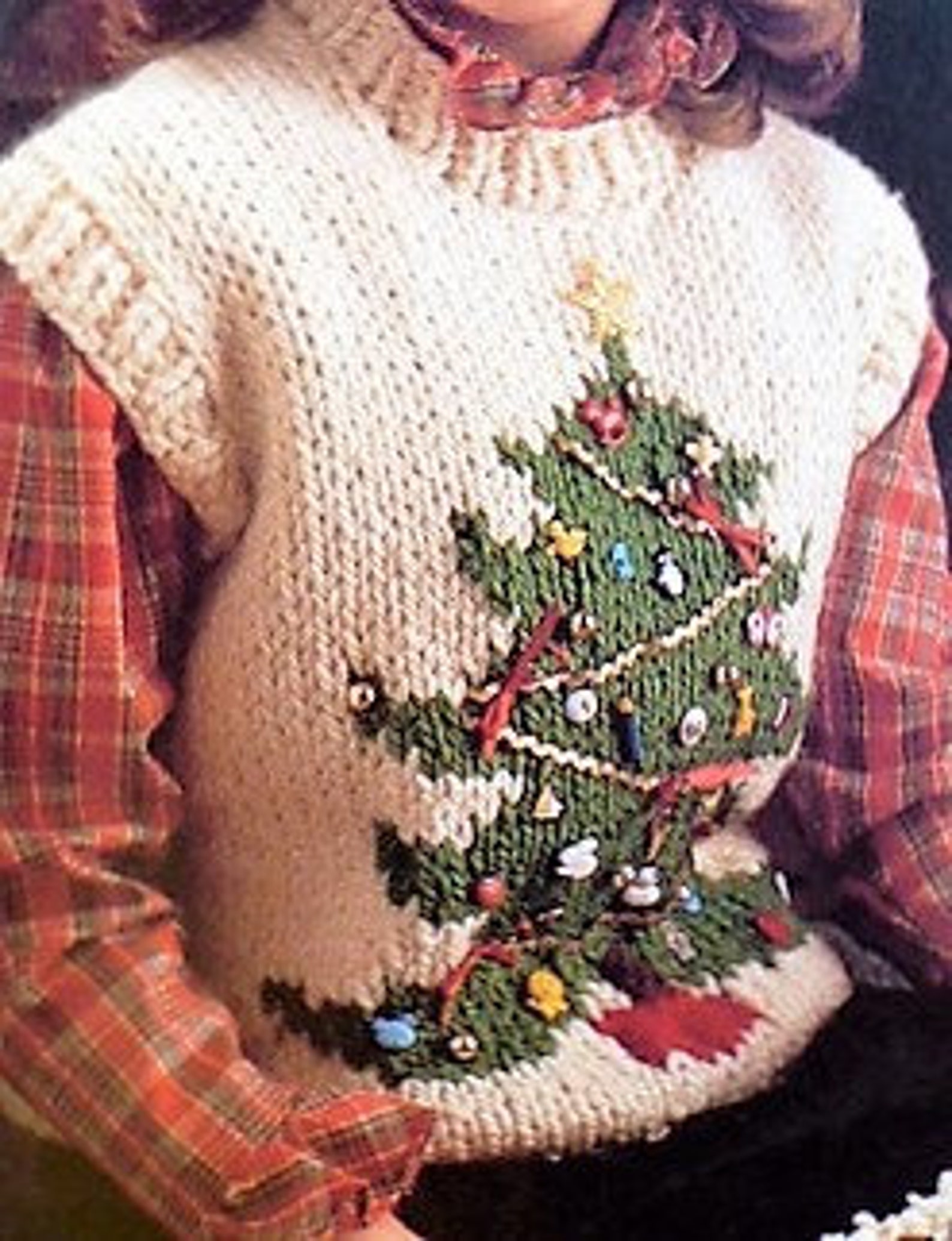 Knitting Pattern Christmas Tree Vest Knitting Patterns Kids - Etsy