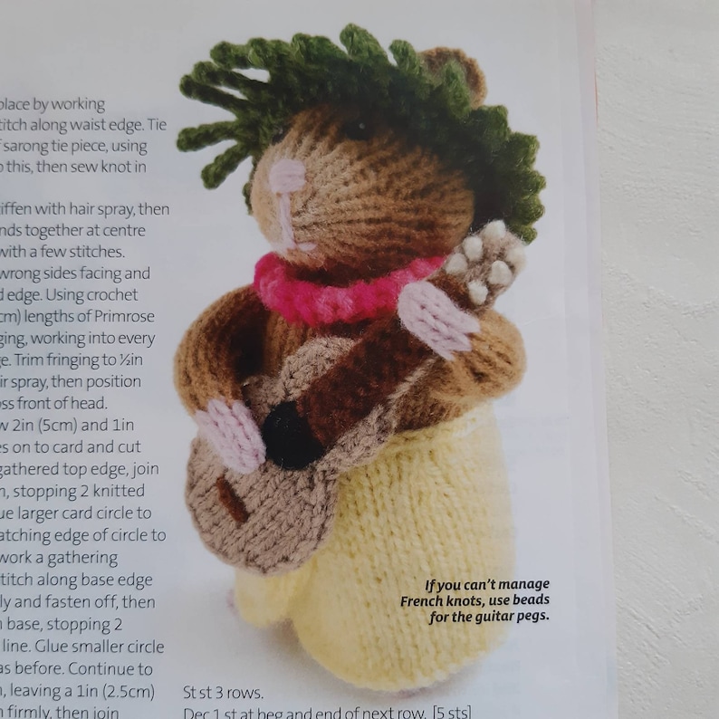 Alan Dart Knitting Pattern Hula Hamsters Mice Knit Pattern - Etsy