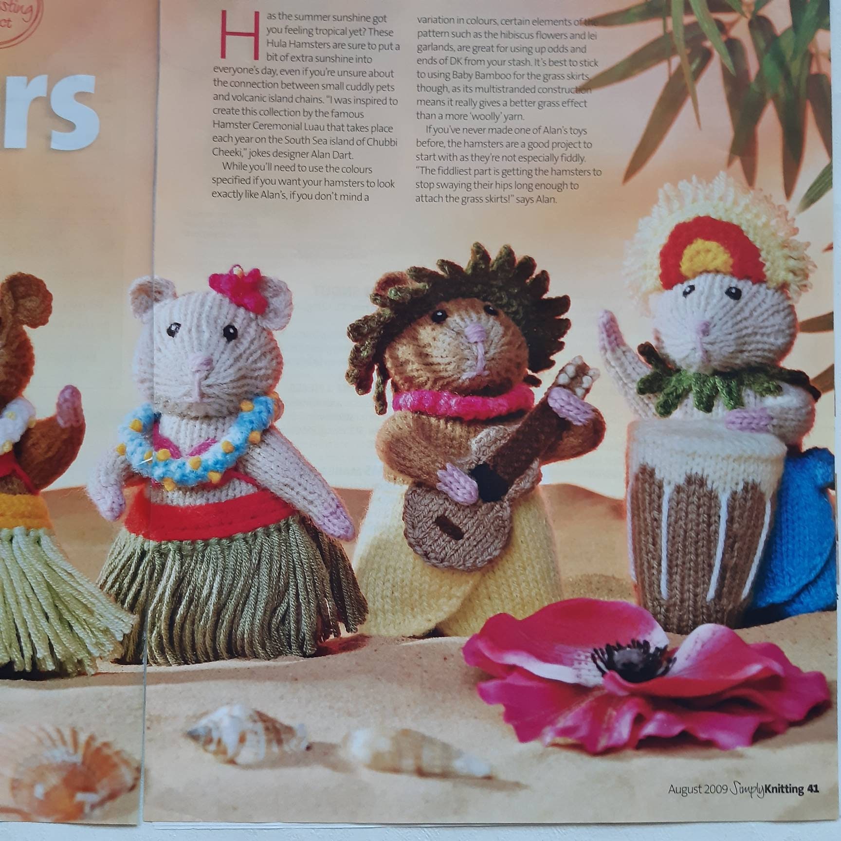 Alan Dart Knitting Pattern Hula Hamsters Mice Knit Pattern - Etsy