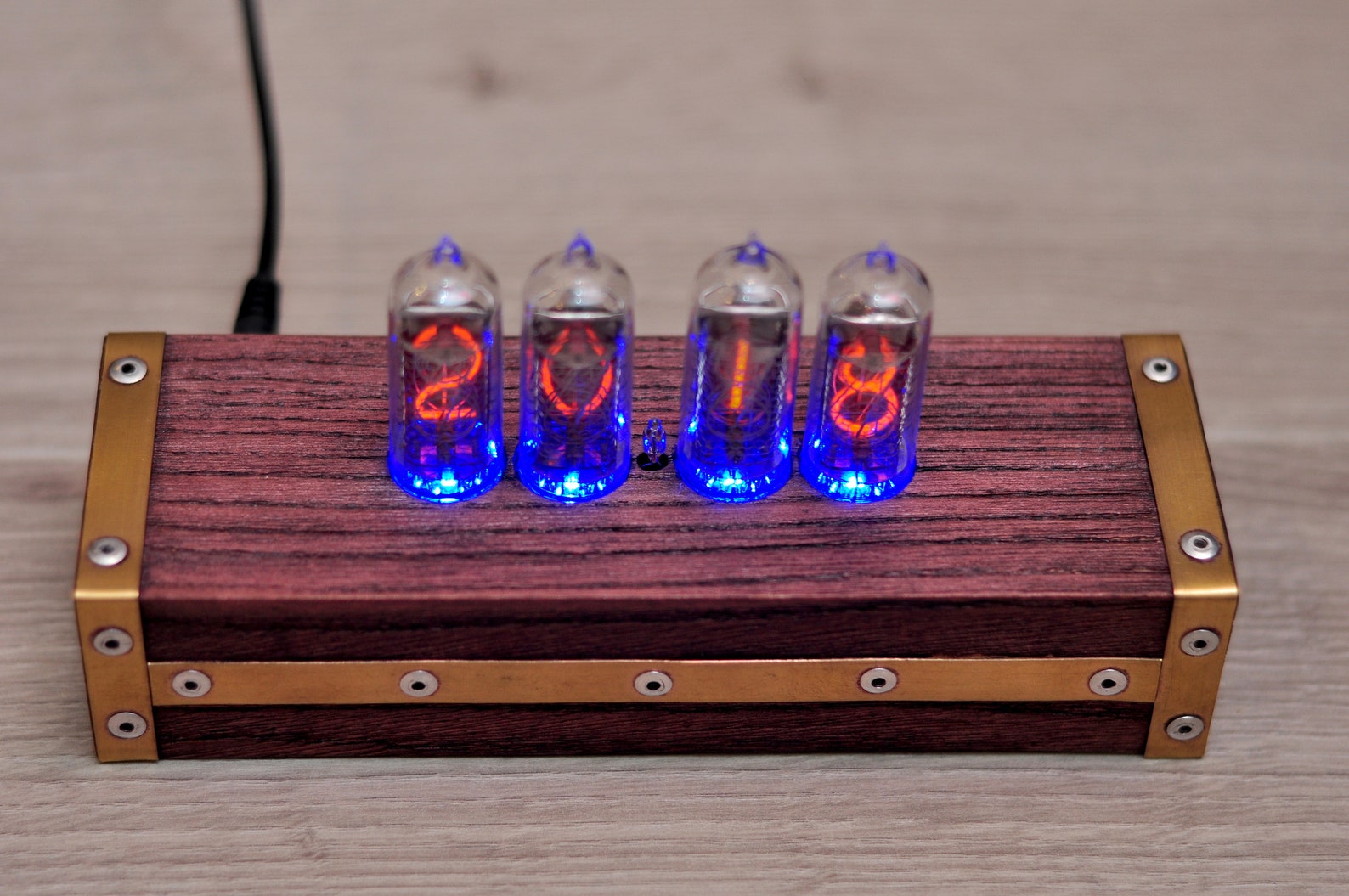 Nixie Tube Clock 4x IN-14 Retro Desk Vintage Table Nixie Clock ...