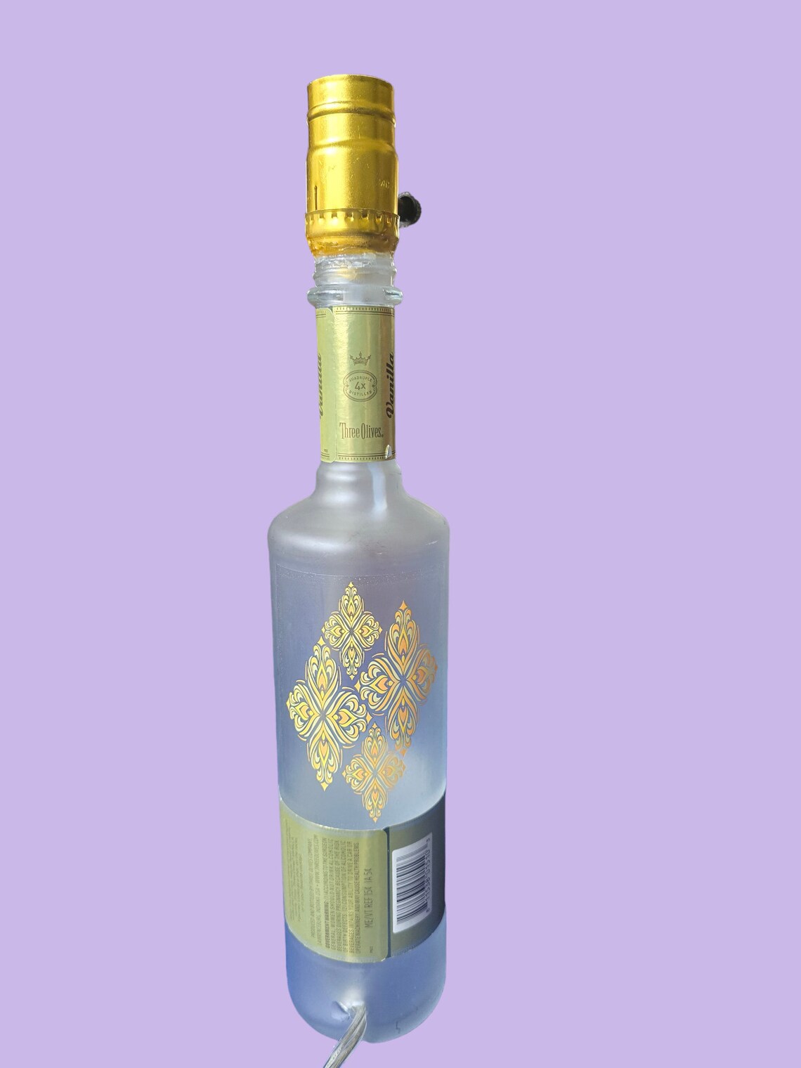 Three Olives Vanilla Bottle Lamp - Etsy