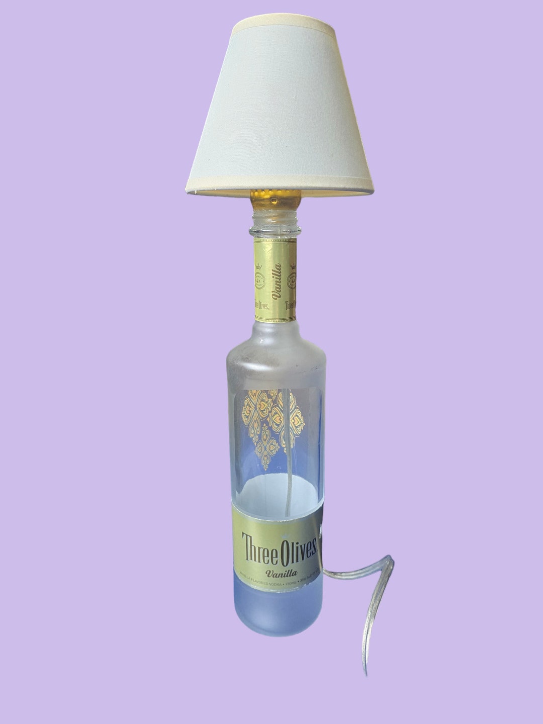 Three Olives Vanilla Bottle Lamp - Etsy