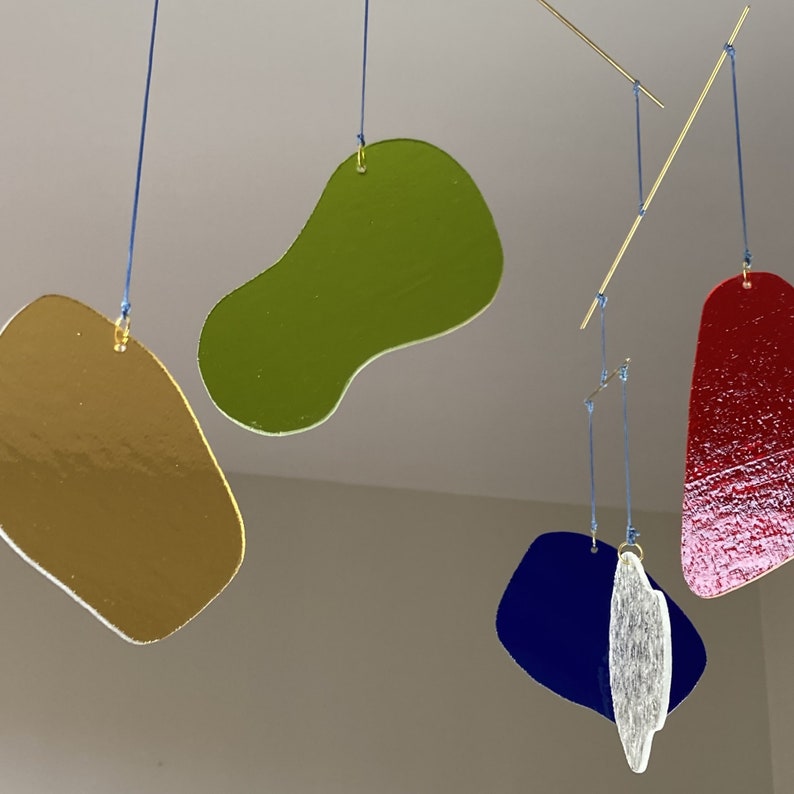 Glass Mobile Abstract Hanging Sculpture Contemporary Art - Etsy
