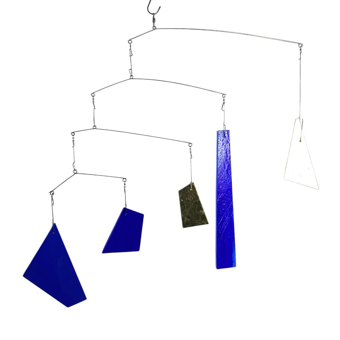 Mobile Kinetic Glass Suspension Minimalist Sculpture Suncatcher Sun ...