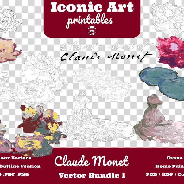 Claude Monet Svg - Etsy