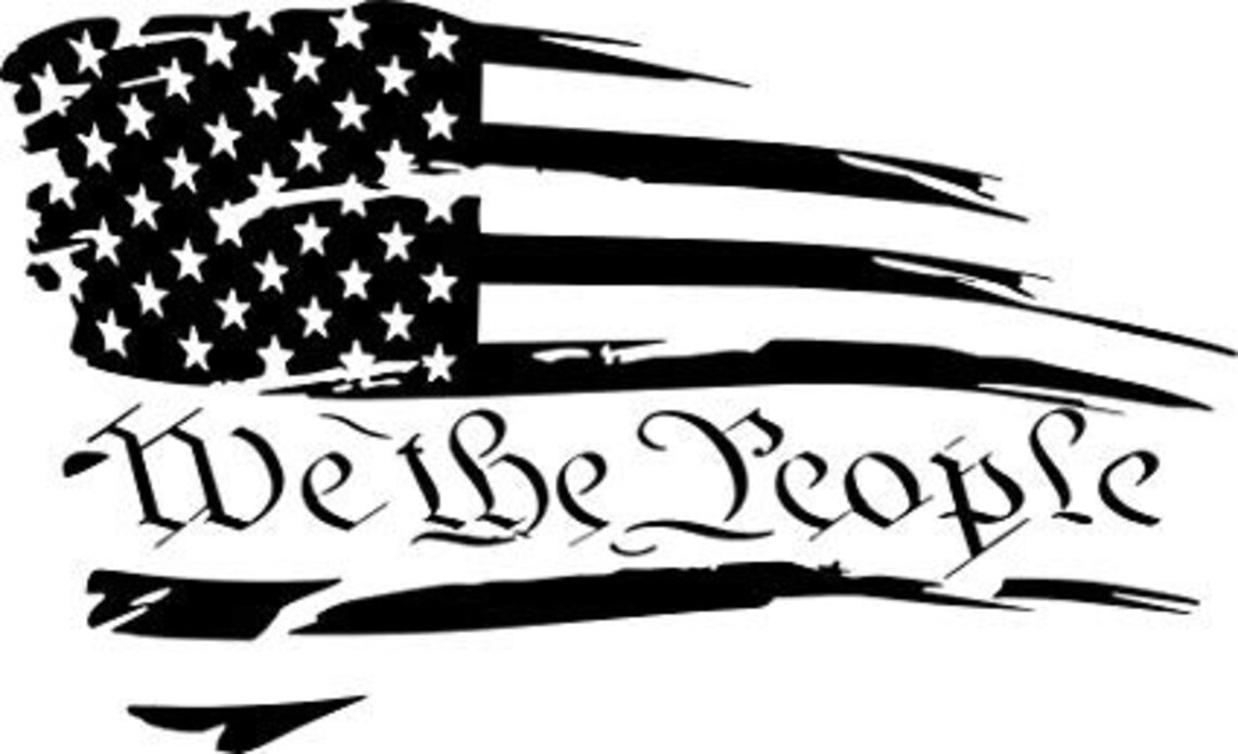 We the People Flag 5x5 Decal - Etsy