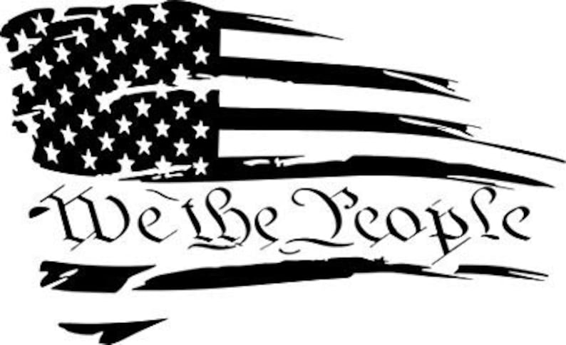 We the People Flag 5x5 Decal - Etsy