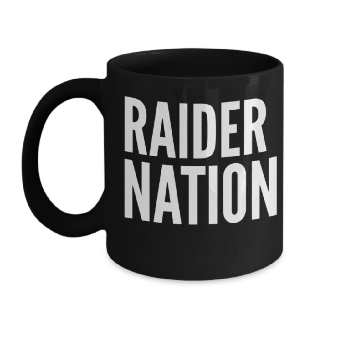 Las Vegas Raiders Raider Nation Fun Coffee Mug Black and White - Etsy