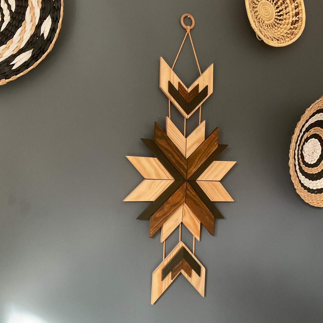Aztec Wood Wall Art - Etsy