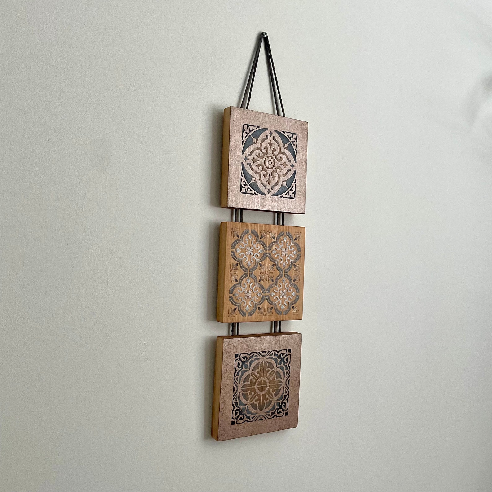 Eye Catching Long Wall Hanging in Neutral Colours - Etsy