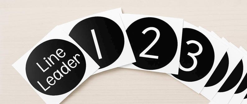 Numbered Line up Floor Decals - Etsy