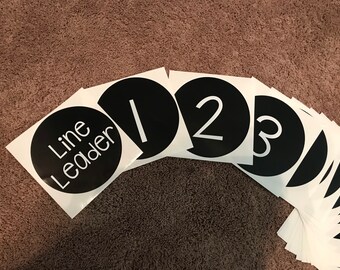 Vinyl Classroom 'stepping Stones' Line up Number Decals With Line ...