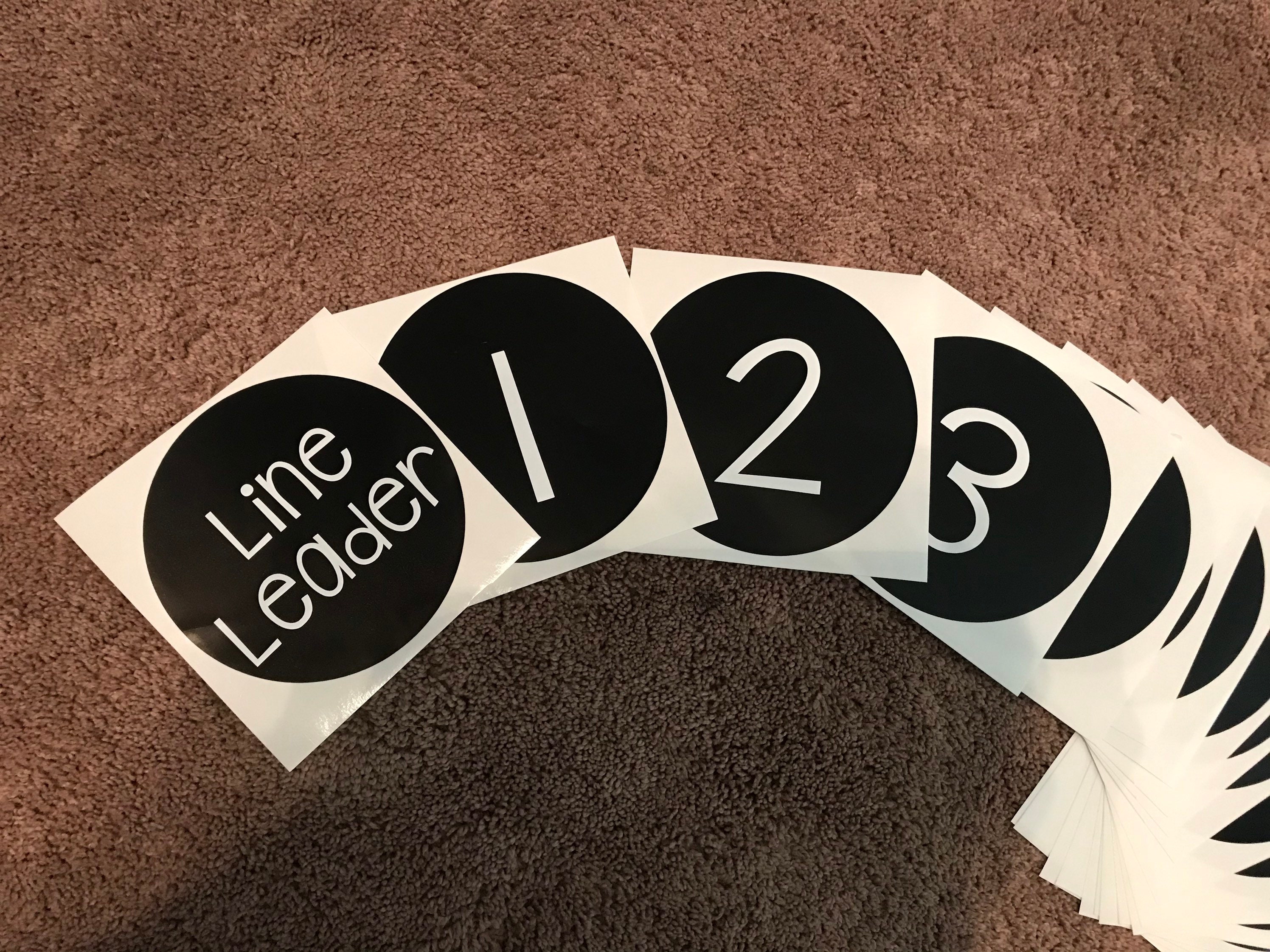 Numbered Line up Floor Decals - Etsy