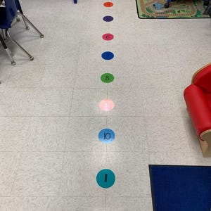 Numbered Line up Floor Decals - Etsy