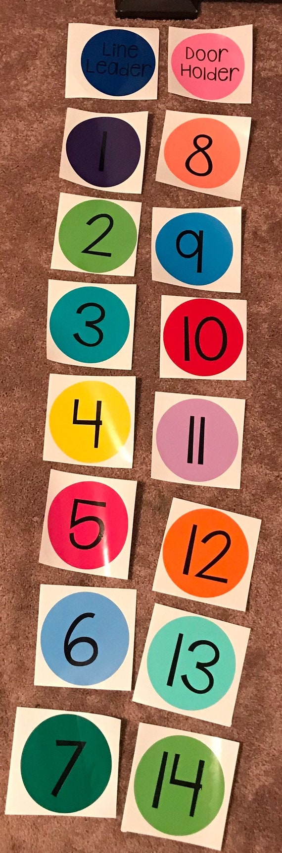 Numbered Line Up Floor Decals | Etsy