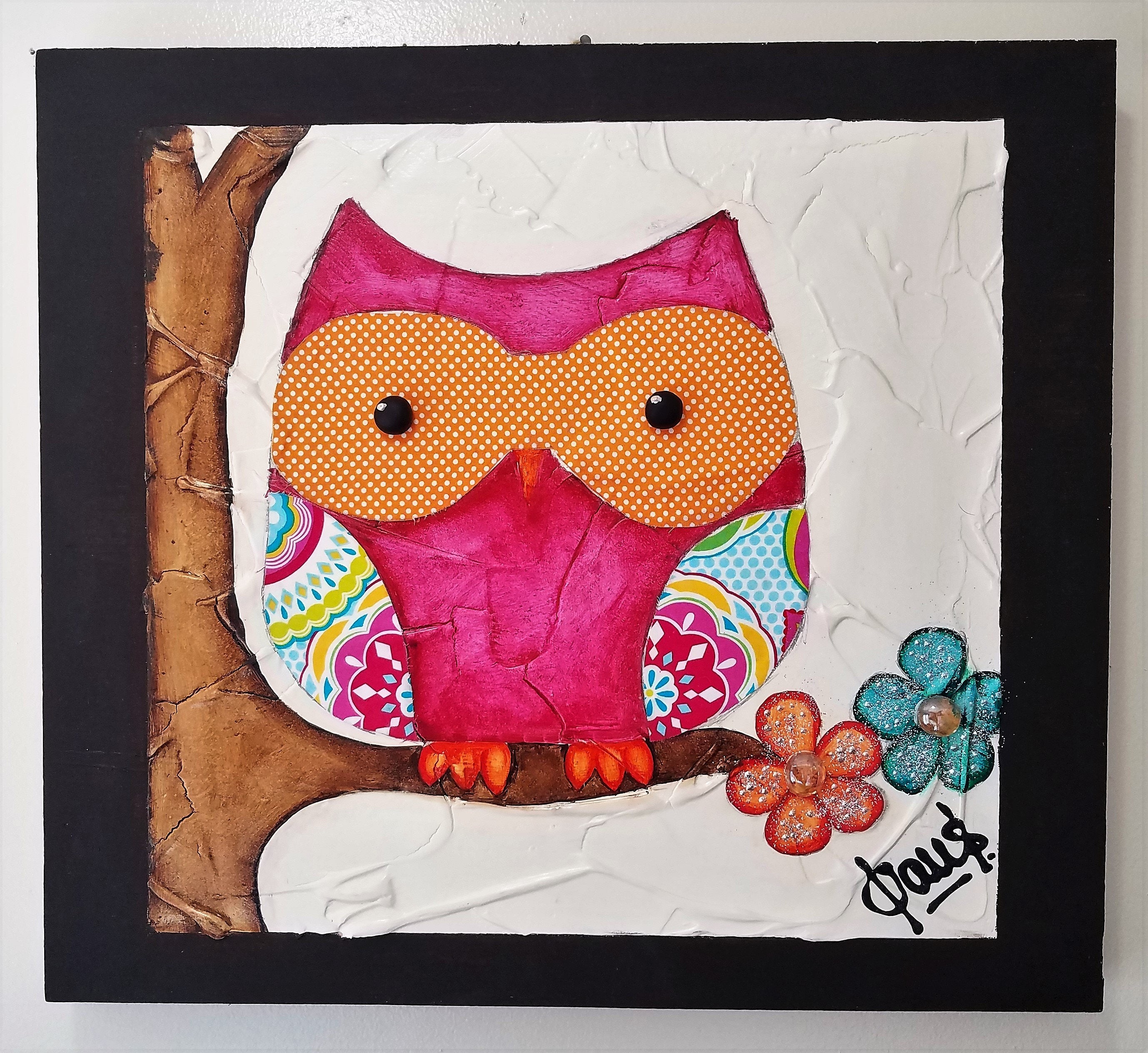 Owl In Tree Painting