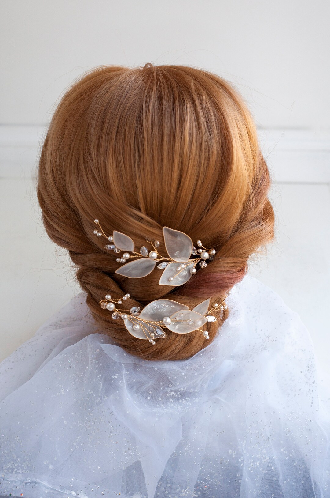 Wedding Back Headpiece Bridal Hair Comb Greek Leaf Comb Pearl Boho ...