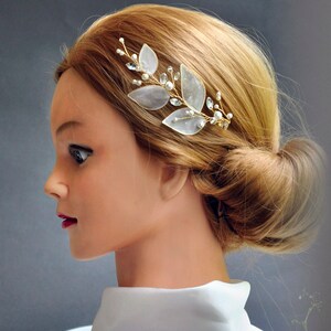 Wedding Back Headpiece Bridal Hair Comb Greek Leaf Comb Pearl Boho ...