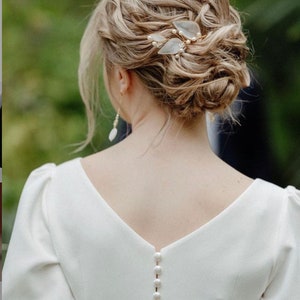 Wedding Back Headpiece Bridal Hair Comb Greek Leaf Comb Pearl Boho ...