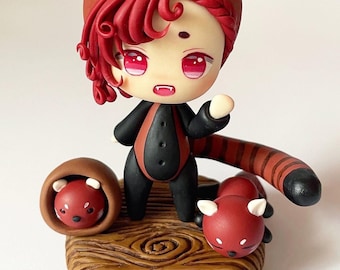 Red Panda Handmade Clay Sculpture - Etsy