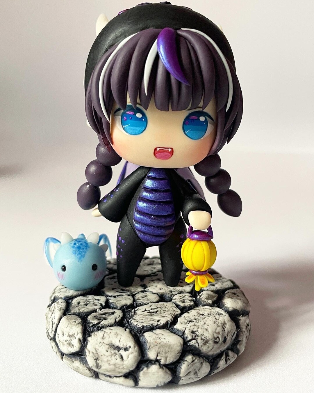 Dragon Chibi Figurine Clay, Onesie Dragon Figurine, Dragon Clay Figure ...