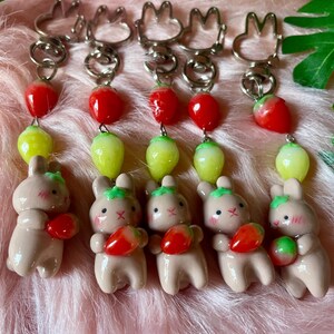 Cottagecore Bunnies Polymer Clay Charms 100% Handmade - Etsy
