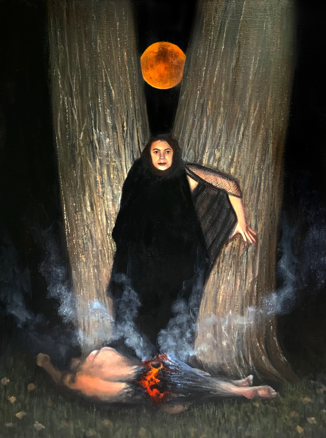 The Witch's Immolation - Oil Painting - Etsy