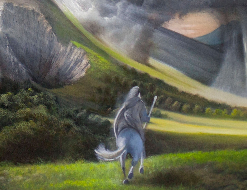 Gandalf Riding Along the Misty Mountains lord of the Rings | Etsy