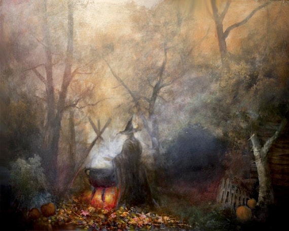 The Witch's Lair Oil Painting - Etsy