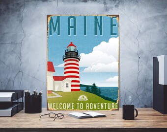 Maine Welcome Sign - Etsy