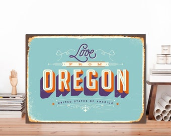 Vintage Oregon Sign - Etsy