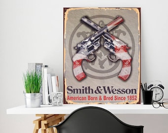 AR-15 Metal Gun Sign Custom Metal Wall Art Military Sign